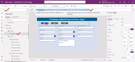 Tabbed Form In Canvas Powerapps Ashish Coder