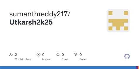 Github Sumanthreddy217utkarsh2k25