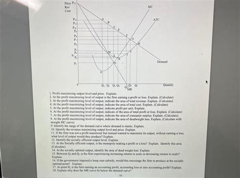 solved 1 profit maximizing output level and price explain