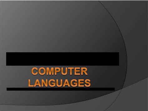 It Ppt Computer Languagesppt Computer Languages Ppt