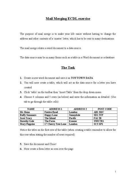 Mail Merging Pdf Microsoft Word Mail