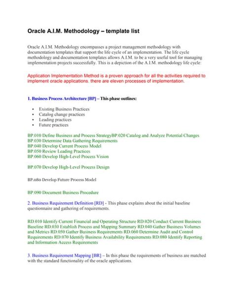 Oracle Aim Methodology Pdf
