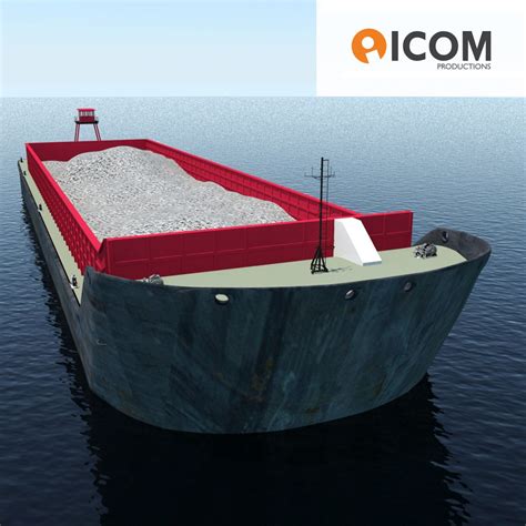 Cargo Ship Barge Loaded With Sand 3d Model 29 3ds Unknown Fbx Max Obj Free3d