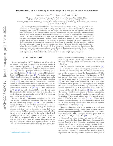 Pdf Superfluidity Of A Raman Spin Orbit Coupled Bose Gas At Finite