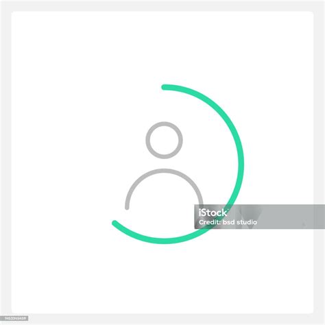 Profile Completion Indicator Ui Element Template Stock Illustration