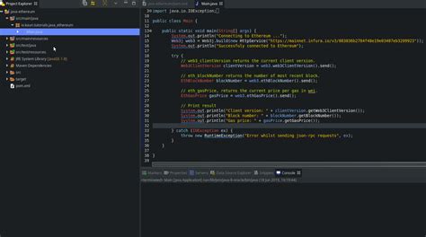 Connecting To An Ethereum Client With Java Eclipse And Web3j