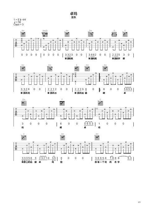 吉他曲谱 师谦曲谱网 第6页