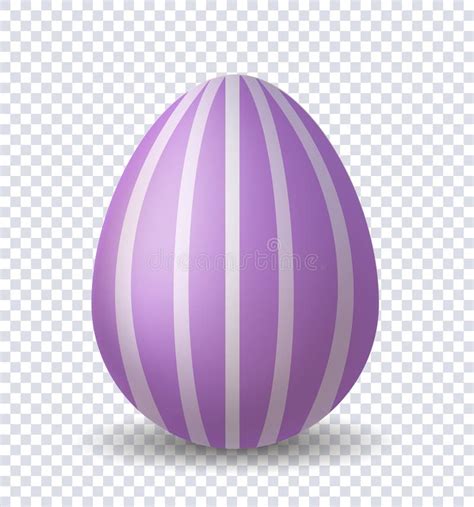 Realistic Easter Egg Violet And White Patterns At Egg Traditional