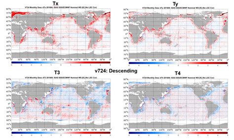 maps of bias between smos measurements and the ocean forward model