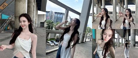 카리나00년 아이스크림 먹는 게 예쁠 일 브라톱 입은 청순 여신