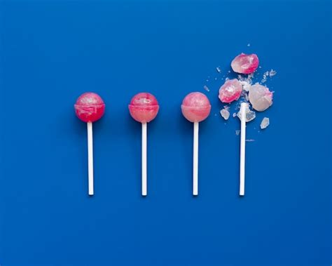 Premium Photo Top View Colorful Ball Lollipops