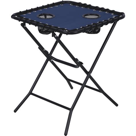Outdoor Expressions Blue 18 In Square Steel Folding Side Table Zd T1022 B26