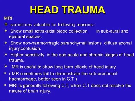Head Trauma Ct Evaluation