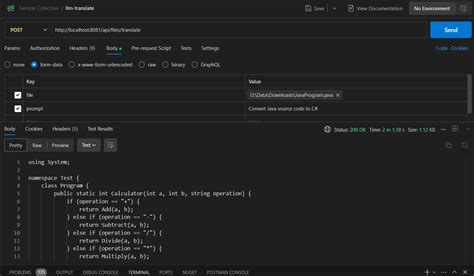 Spring Boot Integration Localai Code Conversion