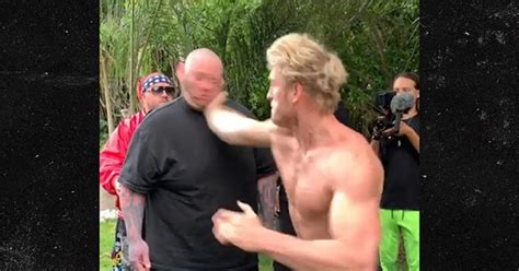 Logan Paul Just Slapped This Big Dude So Hard That He Knocked Him The F Out Video