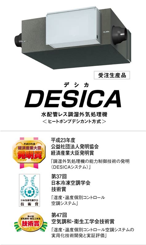 DESICA仕組み特長 水配管レス調湿外気処理機 DESICA ダイキン工業株式会社