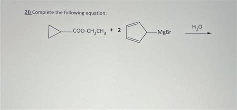 Solved Complete The Following Equation Chegg