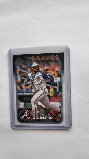 2024 Topps Baseball Atlanta Braves Ronald Acuna Jr Card 1 Eur 104