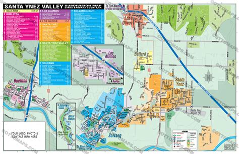 Santa Ynez Valley Map Santa Barbara County Ca Files Pdf And Ai