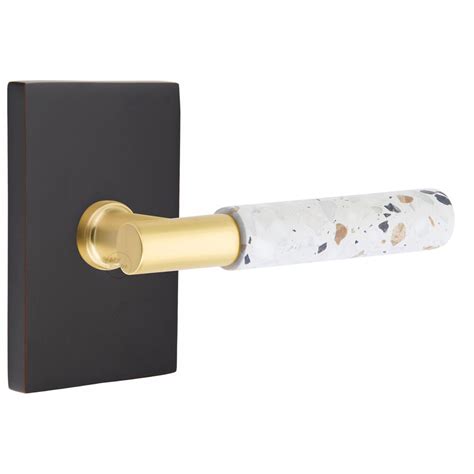 Select Levers Collection Passage Modern Rectangular Rosette In Oil