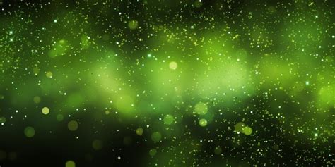 Sparkling Green Bokeh Background With Glimmering Lights Premium Ai Generated Image