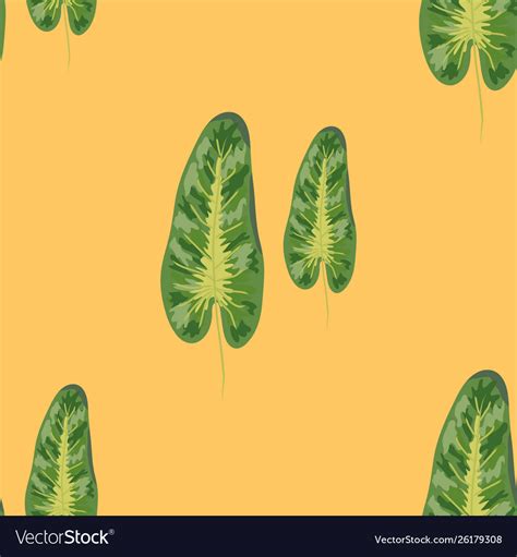 Seamless Pattern Tropical Plants Repeat Royalty Free Vector
