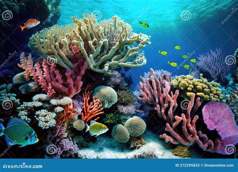 Beautiful Colorful Coral Belize Barrier Reef Stock Illustration Illustration Of Snowy