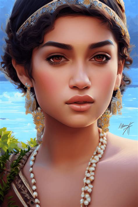 Majestic Beautiful Islamic Princess Moana · Creative Fabrica