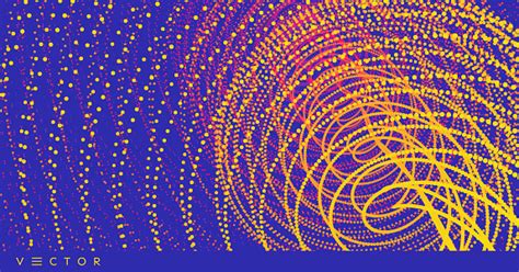 동적 파티클이 있는 배열입니다 연결된 점으로 소용돌이 추상 과학 또는 기술 배경 3d 벡터 그림입니다 입자에 대한 스톡 벡터 아트 및 기타 이미지 Istock