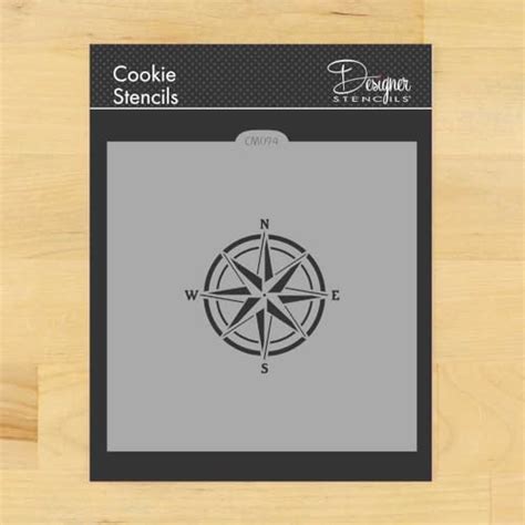 Compass Rose Cookie And Craft Stencil Cm094 By Designer