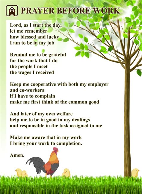 Prayer Before Work Poster Design