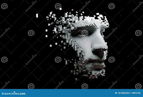 Abstract Digital Human Face Stock Illustration Illustration Of Connection Human 161583269