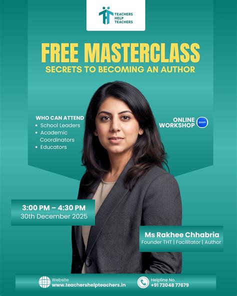Online Masterclass Secrets To Becoming An Author Teachershelpteachers