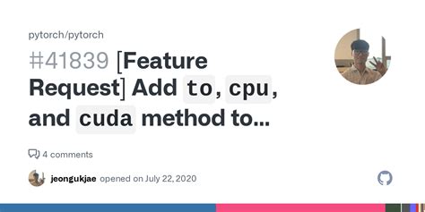 [feature request] add `to` `cpu` and `cuda` method to optimizer · issue 41839 · pytorch