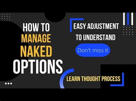 Naked Options Trade I How To Trade Naked Options I How To Manage Naked Options I Option Classy