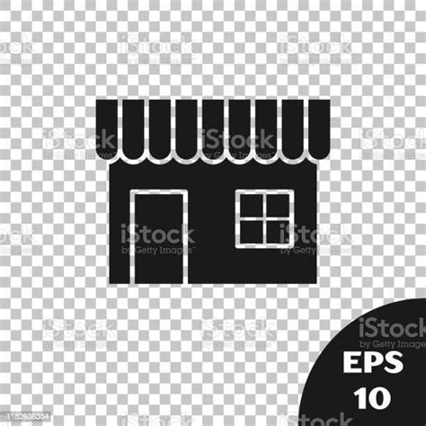 투명 한 배경에 격리 된 블랙 쇼핑 건물 또는 시장 상점 아이콘 쇼핑 건설 벡터 일러스트레이션 개념에 대한 스톡 벡터 아트 및 기타 이미지 Istock