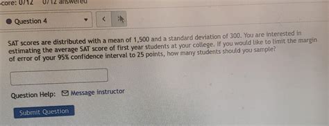Solved Chapter 8 Confidence Intervals Sample Size Score