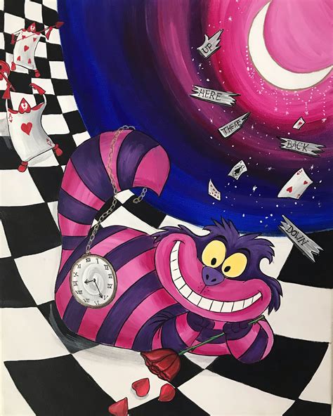 Cheshire Cat Etsy Alice In Wonderland Falling Down The Rabbit Hole