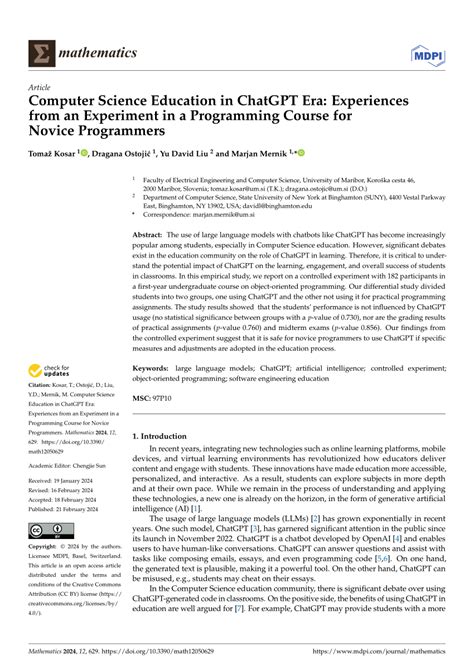 Pdf Computer Science Education In Chatgpt Era Experiences From An
