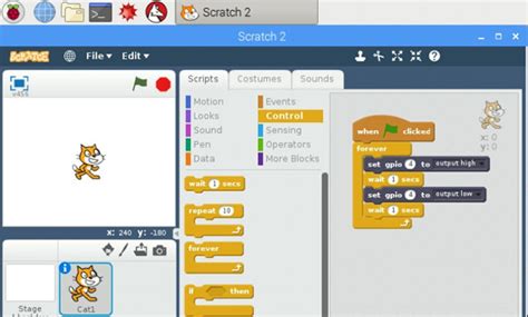 Tutoriales Introducción a GPIO con Scratch en Raspberry Pi