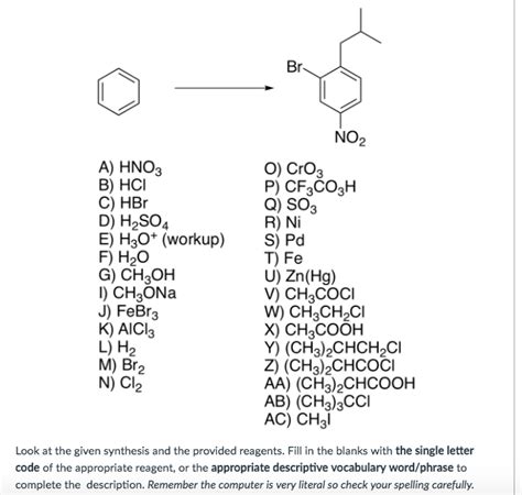Solved Br No A Hno O Cro3 B Hci P Cf3co3h C Hbr Q So