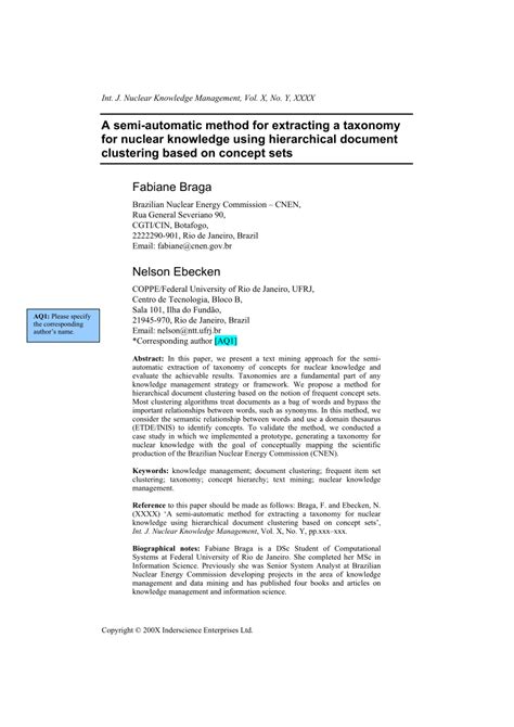 pdf a semi automatic method for extracting a taxonomy for nuclear knowledge using hierarchical