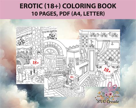Adult Sex Coloring Book PDF Pages Porn And Nude Erotic Coloring Etsy