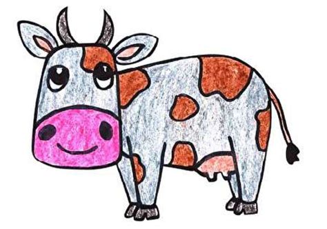 نقاشی کودکانه گاو؛ زیباترین طرح های گاو برای رنگ آمیزی کودکان ستاره