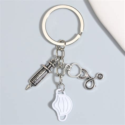 Badu Bg Медицински ключодържател Стетоскоп Спринцовка Ключодържател Медицински инструменти