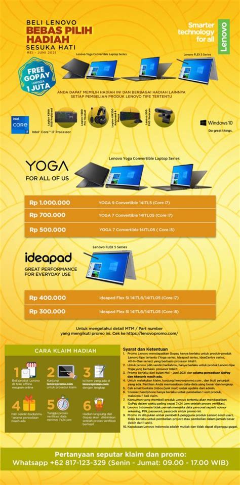 Promo Beli Lenovo Bebas Pilih Hadiah Sesuka Hati Promo Ecs Indo Jaya
