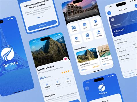 Travel App Ui Ux Design By Figma Tourist App Ui Design Behance