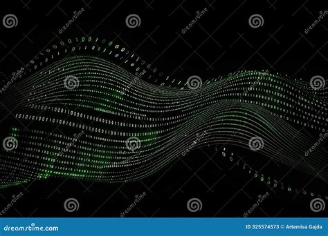 Generative Ai Illustration Digital Data Streams Flow Into Each Other