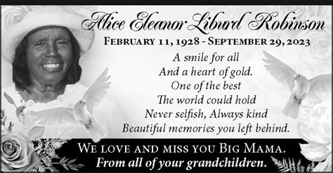 Alice Robinson Obituary 2023 Hamilton Bermuda The Royal Gazette