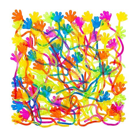 Vinyl Glitter Sticky Hands 1 14 72 Count Toys And Games